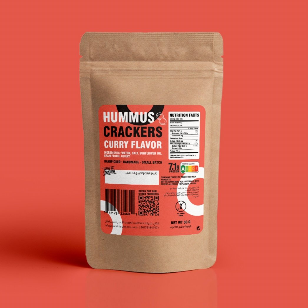 Hummus Crackers Chili Flavor - Protein Fruit Pack