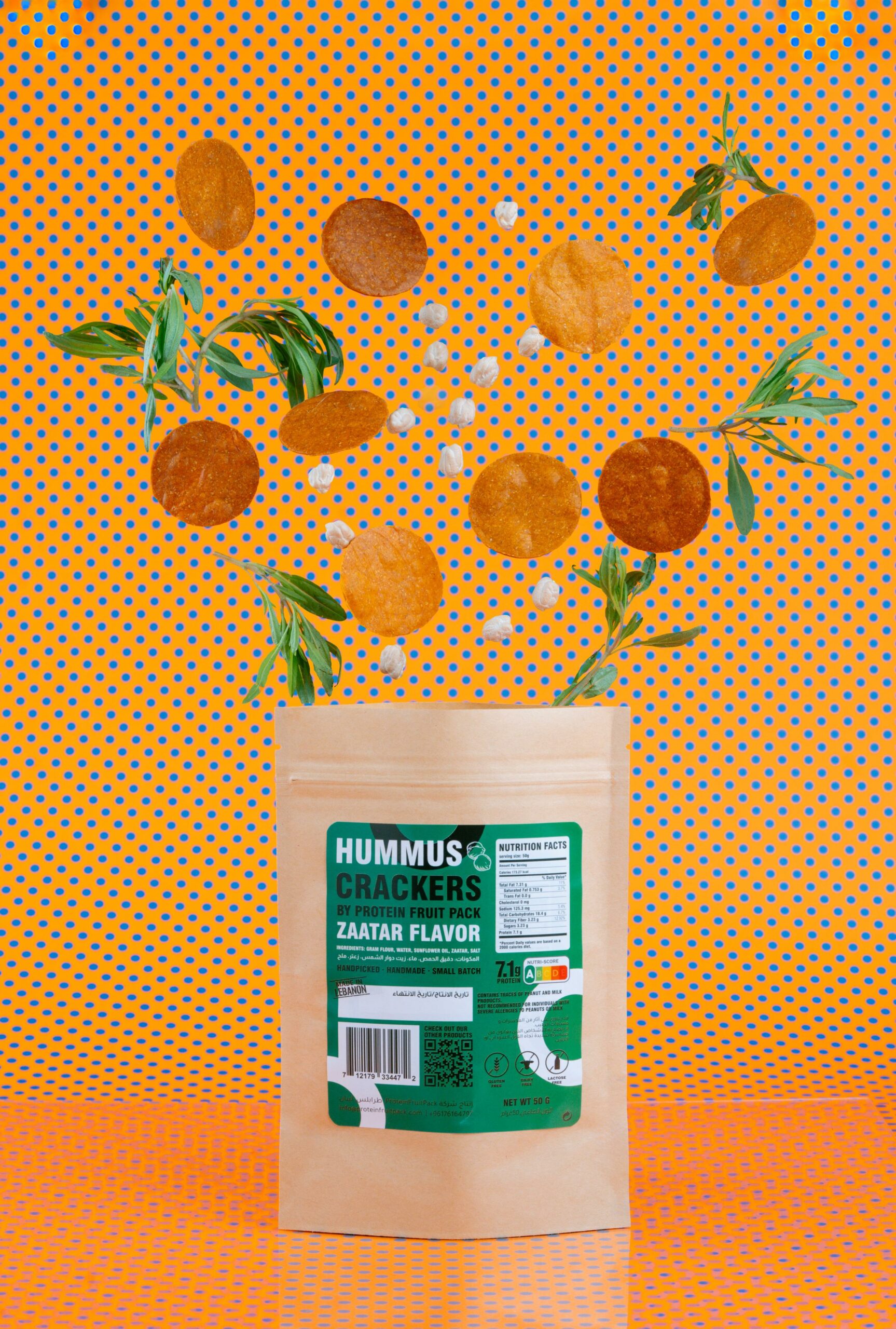 Hummus Crackers Zaatar Flavor - Protein Fruit Pack